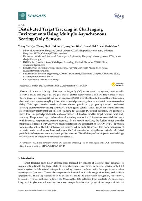 pdf distributed target tracking in challenging environments using multiple asynchronous
