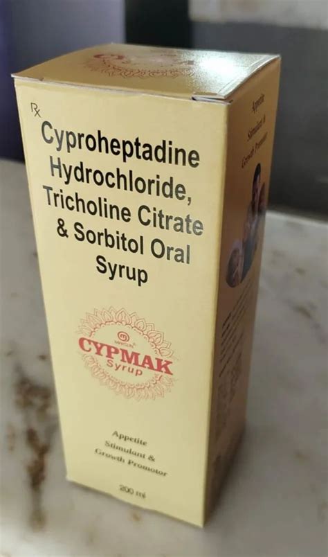 Cyproheptadine Hydrochloride Tricholine Citrate Sorbitol Oral Syrup