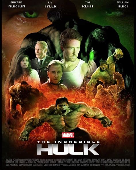 The Incredible Hulk Movie Poster Design Marvel Films Avengers Movies