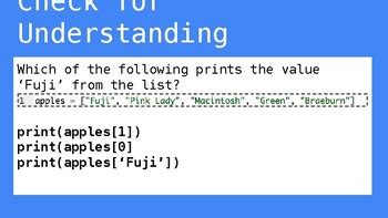 Python Lesson 4 Lists By STEM Stash Teachers Pay Teachers