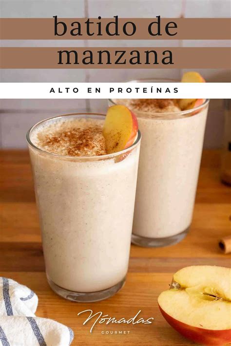 Licuado de manzana con avena y agua Nómadas Gourmet