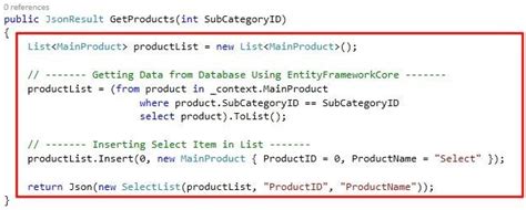 Creating Simple Cascading DropDownList In ASP NET Core MVC With New Tag