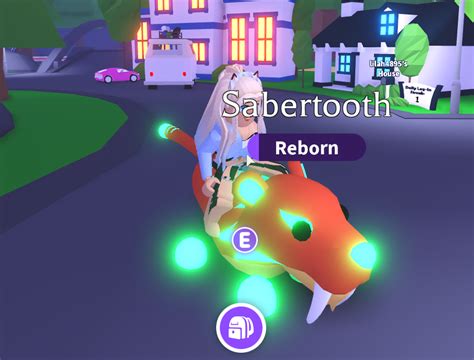 Roblox Adopt Me Ride Fly Neon Sabertooth