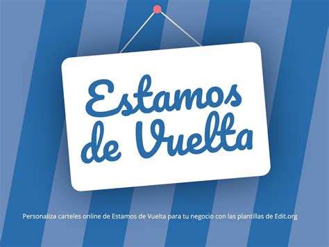 Estamos De Vuelta Carteles Para Tu Negocio
