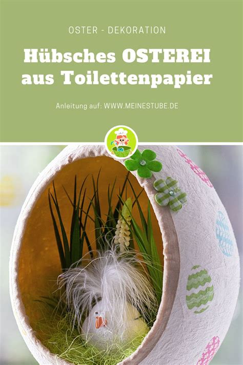 Osterei aus Toilettenpapier Großartige Bastelidee zu Ostern