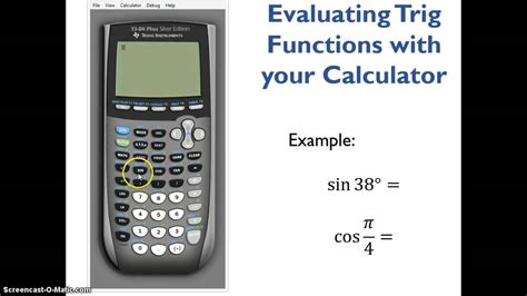 evaluating trig functions using a ti 84 plus youtube