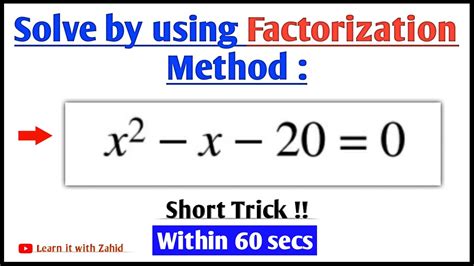 how to solve quadratic equation by factoring factorization mid term break method simple