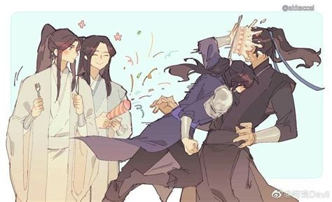 Adorable Husky And His Cute White Cat Shizun Fan Art