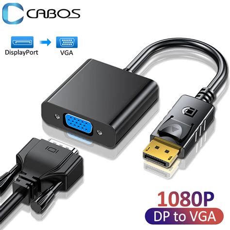 Cable Adaptador DisplayPort DP A VGA De 1080P DP A Macho Adaptador