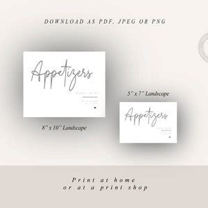 Grey Appetizers Sign Wedding Appetizers Bridal Shower Food Wedding