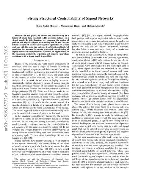 pdf strong structural controllability of signed networks