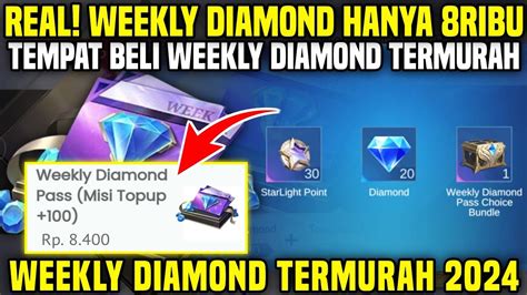 REAL WEEKLY DIAMOND PASS MLBB HANYA 8RIBU TEMPAT BELI WEEKLY DIAMOND