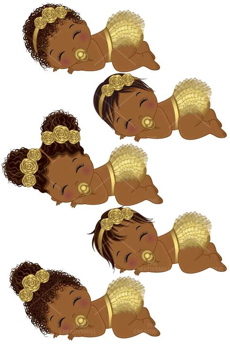 Afro American Baby Clipart
