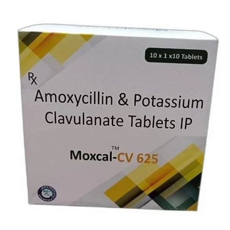 Amoxicillin Potassium Clavulanate Tablet IP 625 Mg At Rs 1000 Box In