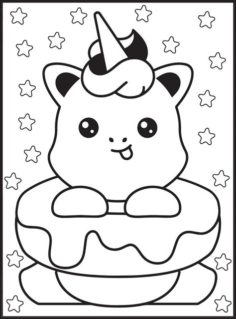 dibujos kawaii para colorear para niños 17264405 Vector en Vecteezy
