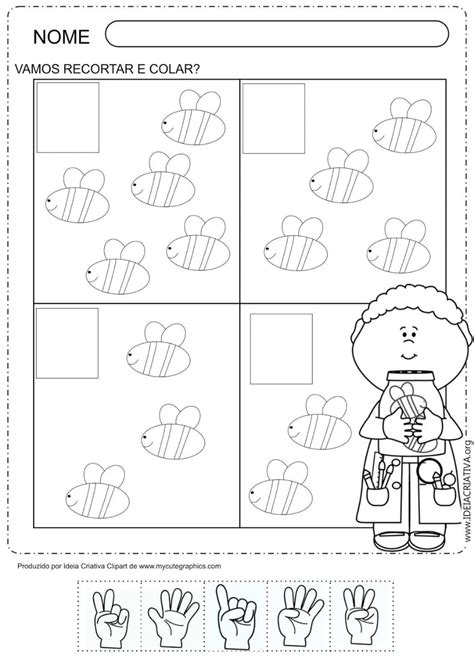 70 Atividades de Recortar e Colar para Imprimir Educação Infantil e