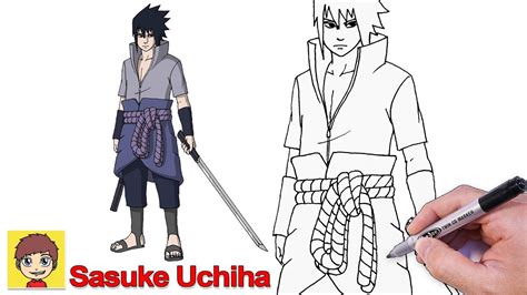 Hướng dẫn cách vẽ naruto và sasuke từng nét từng nét tuyệt đẹp như