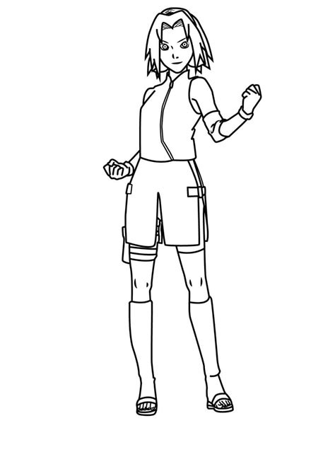 Sakura Lutando Para Colorir Imprimir E Desenhar Colorir Me