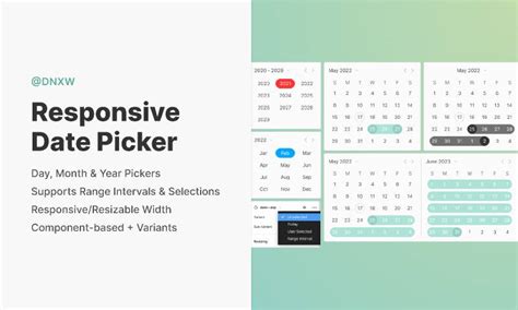Figma Date Pickers UI4Free