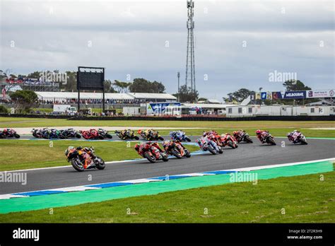 Melbourne Australia St Oct First Lap During Australian Motogp