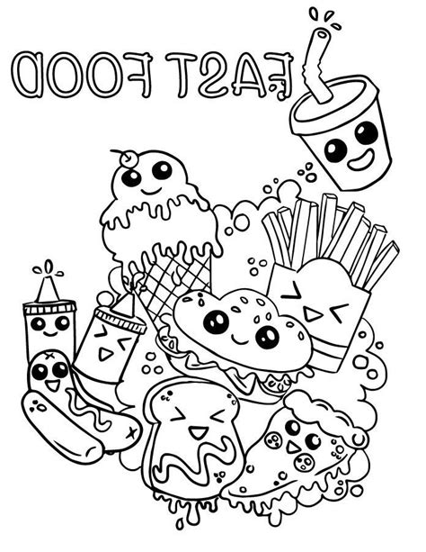 Coloriage Fille Kawaii Beau Collection Coloriage Kawaii Food Jecolorie