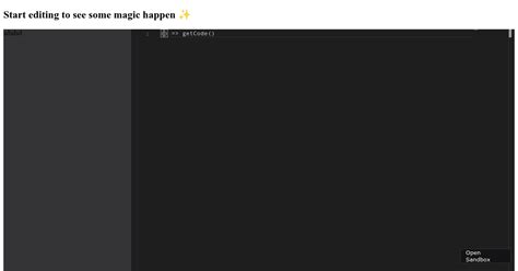 Monaco Editor Forked Codesandbox