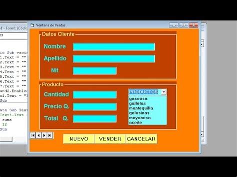 Ejercicios Visual Basic Programar Un Punto De Venta Guardar Datos De