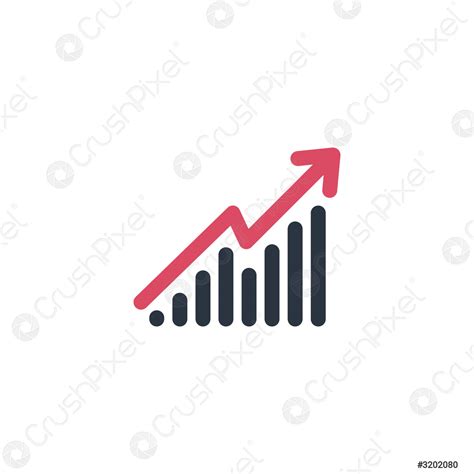 Ilustración de flecha creciendo hacia arriba proceso de crecimiento