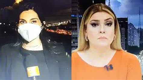 Repórter sofre tentativa de assalto ao vivo em SP e cena choca âncora