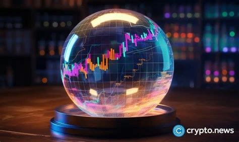A Glass Ball With An Image Of A Stock Market On It Sitting On Top Of A