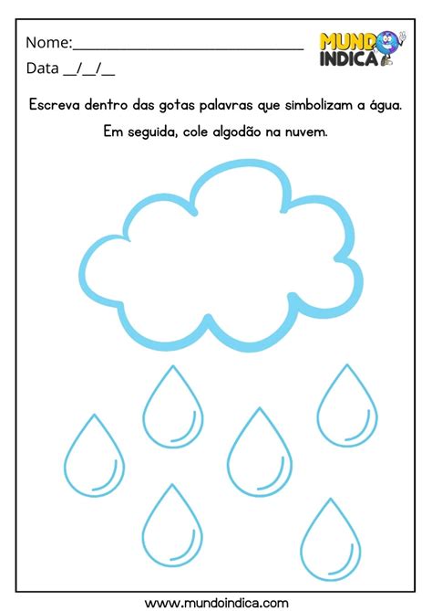 Atividades Do Dia Da Gua Para Educa O Infantil Para Imprimir