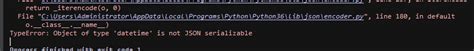 关于typeerror object of type ‘datetime is not json serializable 解决方法 hiluna