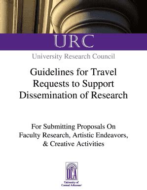 Fillable Online Uca Guidelines For Travel Uca Fax Email Print PdfFiller