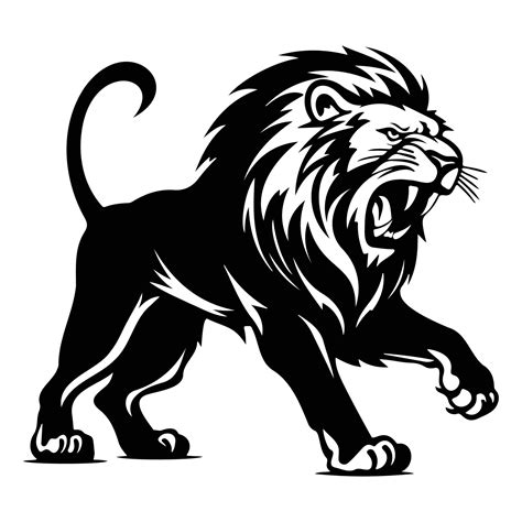 Feroz Le N Enojado Le N Cara Lado Le N Mascota Logo Le N Negro Y