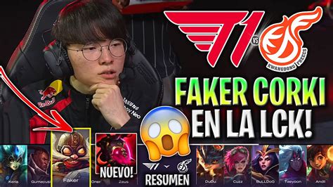 FAKER SACA CORKI CON T1 EN LA LCK ÉPICO T1 vs KDF RESUMEN
