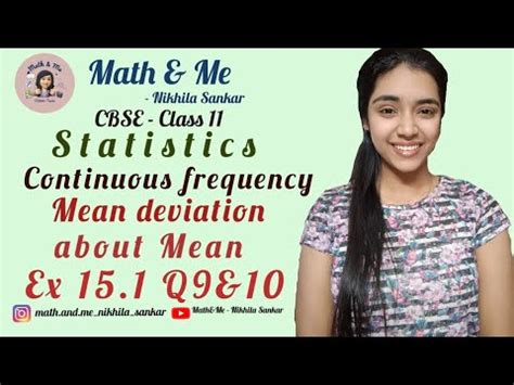 Ex15 1 Q9 10 Mean Deviation Grouped Data Discrete Statistics Maths