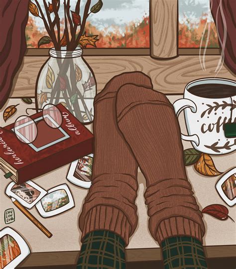 Autumn Cozy Autumn Art Fall Drawings Autumn Girl Autumn Aesthetic Aesthetic Art Autumn