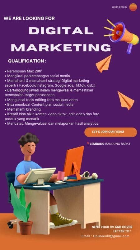 Lowongan Kerja Digital Marketing Sosial Media Specialist Di Unikleen