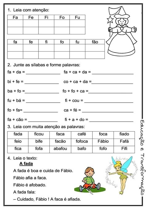 Atividades Para 1 Ano Alfabetização E Letramento BRAINCP