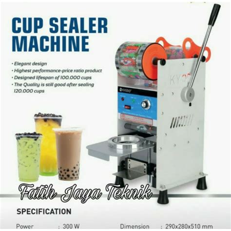 Jual Mesin Press Penutup Gelas Plastik Cup Sealer Machine Kyodo Alat