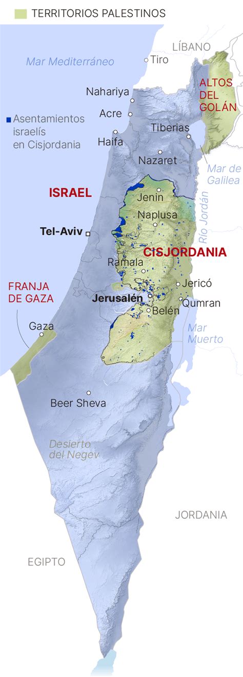 Mapa De Oriente Medio De Cisjordania