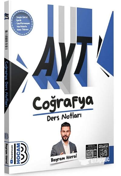 2024 YKS AYT Coğrafya Ders Notları Benim Hocam Yayınları 9786258161397
