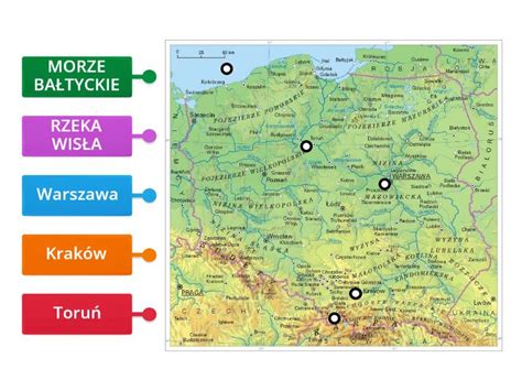Mapa Polski Rysunek Z Opisami