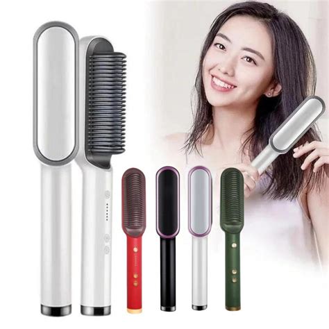 Escova Alisadora De Cabelos Multifuncional Bivolt Shopee Brasil