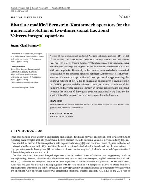 bivariate modified bernstein kantorovich operators for the numerical solution of two‐dimensional