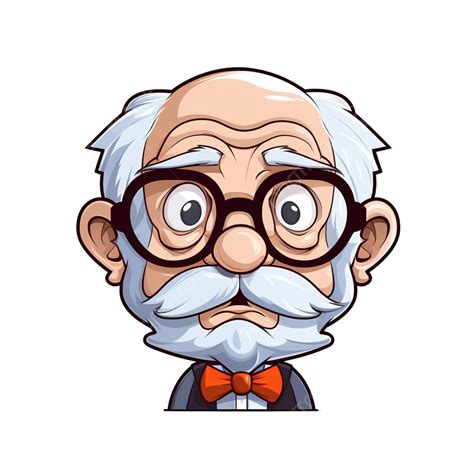 Oldman Doubt Face Cartoon Cute Icon Father Expression Png