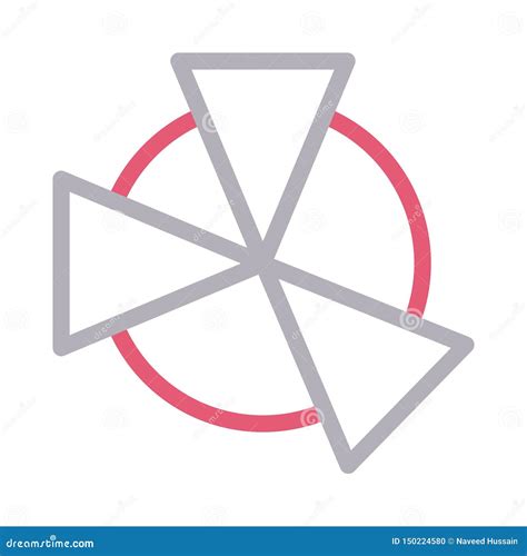 Linha De Cor Fina cone Da Carta Do Vetor Ilustração do Vetor