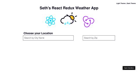 React Redux Weather App Codesandbox