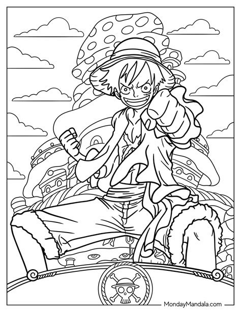 Luffy Coloring Pages Free Pdf Printables