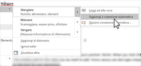 Scegliere Le Opzioni Di Correzione Automatica Per La Correzione Delle